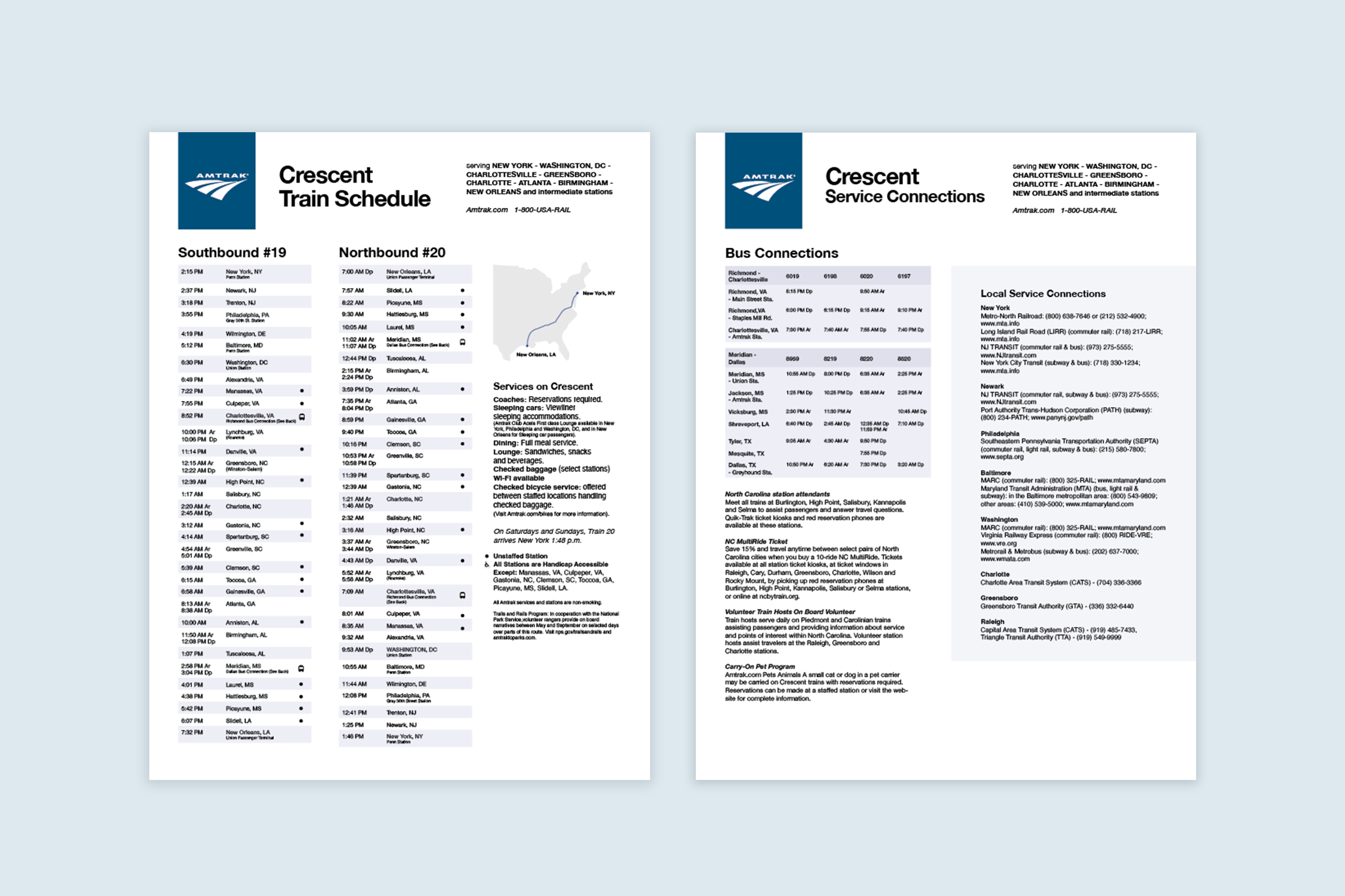 The Amtrak Crescent Line Train Schedule Redesign – Marc Gonzalez